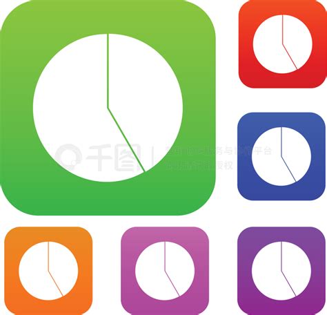 饼图免抠元素企业集合象的抽象圆形统计图表用不同的颜色隔绝了传染媒介例证高级收藏业务集集合的抽象饼图模板免费下载eps格式2000像素