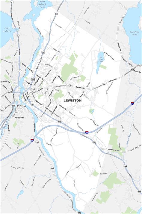 Map Of Lewiston Maine Us Maps