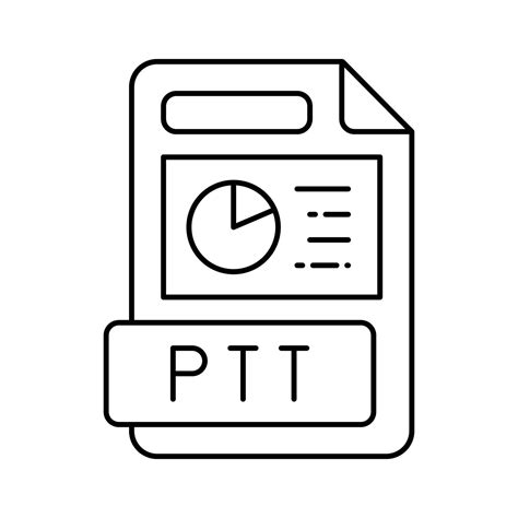 Ppt File Format Document Line Icon Vector Illustration 21156734 Vector