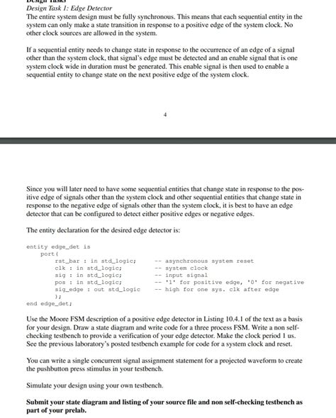 Solved Design Task Edge Detector The Entire System Design Chegg