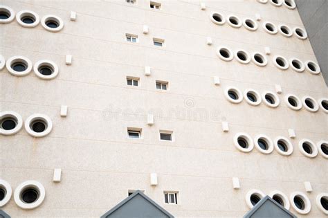 Modern Architectural Facade With Circular Windows In Geometric Pattern Stock Image Image Of