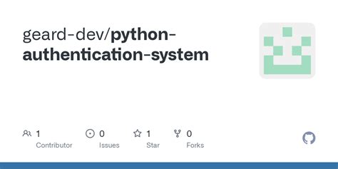 Github Geard Dev Python Authentication System