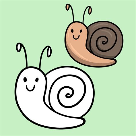 Cute Snail Drawing