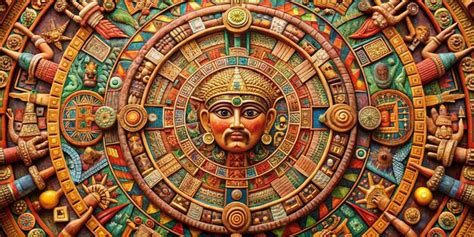 Calendário maia antigo Imagens de personagens dos antigos índios