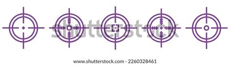 Sniper Aim Pointer Mark Cursor Crosshairs Stock Vector Royalty Free 2260328461 Shutterstock
