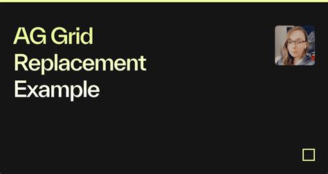 AG Grid Replacement Example Codesandbox
