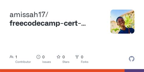 GitHub Amissah17 Freecodecamp Cert Projects