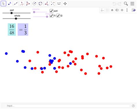 Estimate Fraction In A Set Geogebra