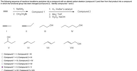 Solved The Following Sequence Of Reactions Transforms