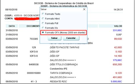 Como Exportar O Extrato OFX Do Banco Sicoob Conta Azul