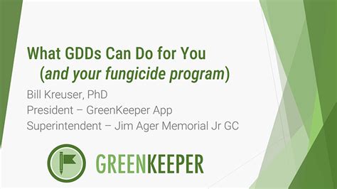 Bill Kreuser What Can Gdd Do For You Webinar Archives Turfnet