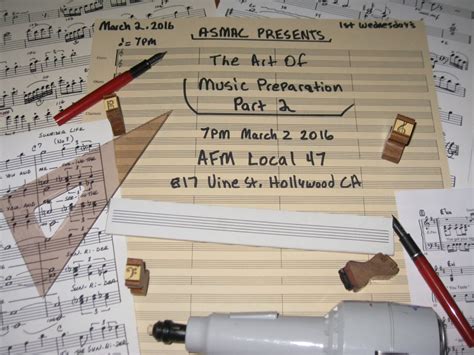 ASMAC Presents The Art Of Music Preparation Blog AFM Local