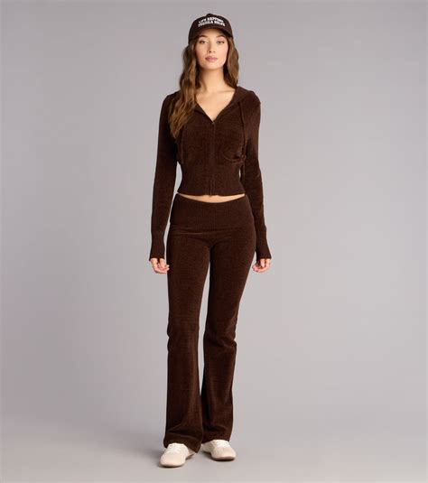 Cozy Girl Chenille Knit Zip Up Hoodie And Windsor
