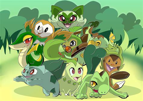 The Grass Starters Bunch By Thegreeniekatmeanie On Deviantart