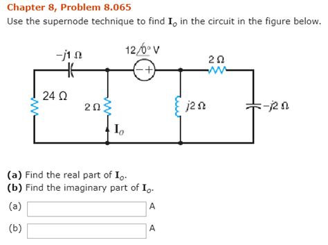 solved chapter 8 problem 8 065 use the supernode technique