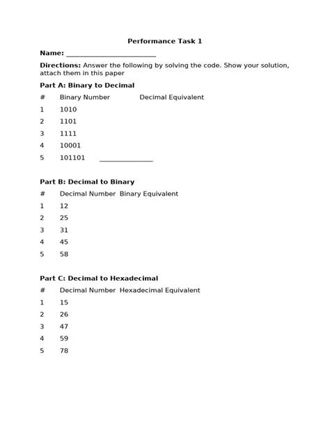 Performance Task 1 Tle Diamond Pdf