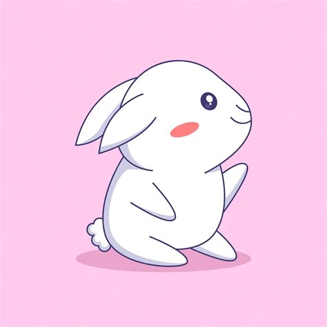 Premium Vector Cute Bunny Character Design Illustration