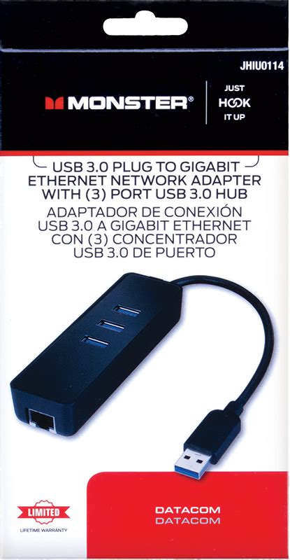 USB 3 0 Plug To Gigabit Jack 3 USB Ports Just Hook It Up Cables