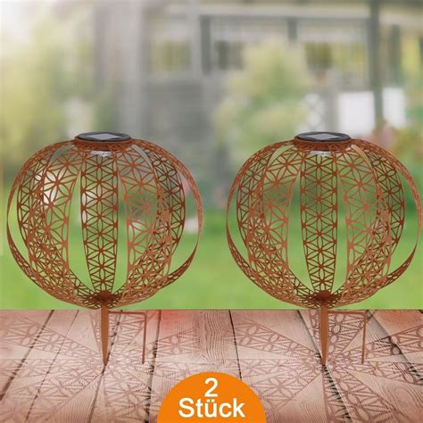 Bmf Versand Led Solarleuchte Solarleuchte Garten Kugel 2er Set