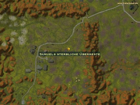 Samuels Sterbliche Überreste Quest Gegenstand Map And Guide Freier