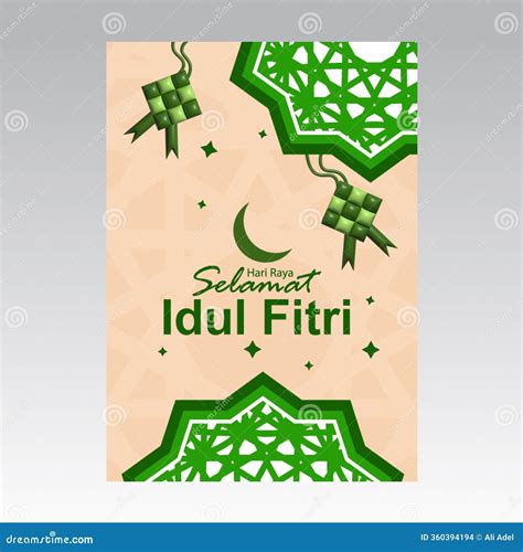 Selamat Idul Fitri Template Vector Illustration