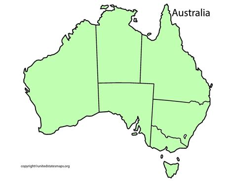 Blank Australia Map Blank Outline Map Of Australia