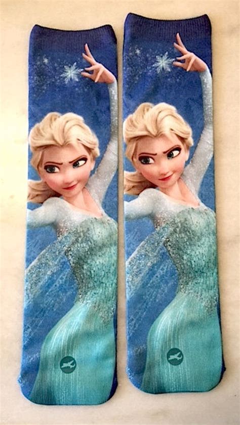 Elsa Sock Frozen Disney Apparel Washable Etsy