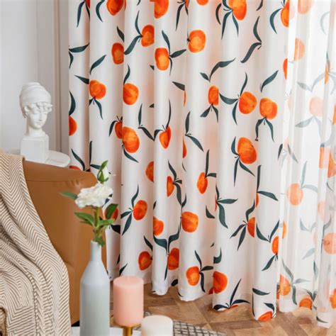 The Happiest Colour Orange Linen Style Curtain