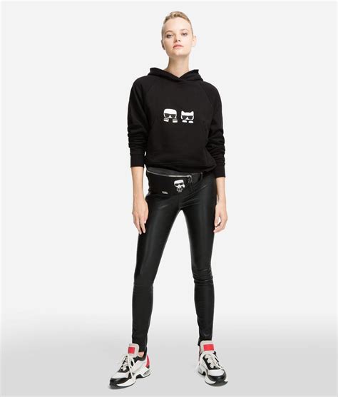 Karl Lagerfeld Denim Ikonik Hoodie In Black Lyst