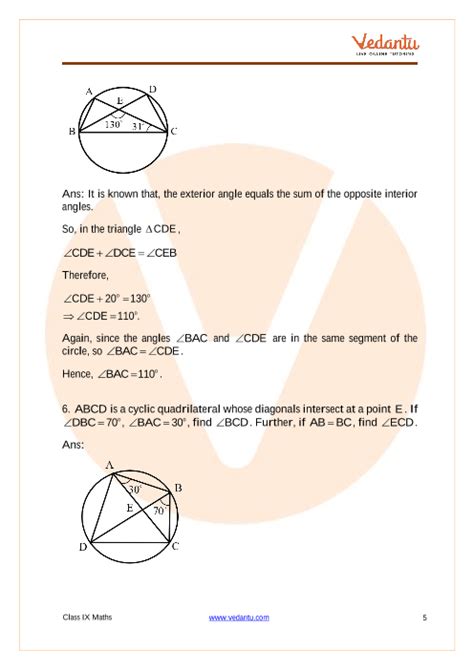 Unit 10 Circles Homework 7 Segments Lengths Answer Key Ncert