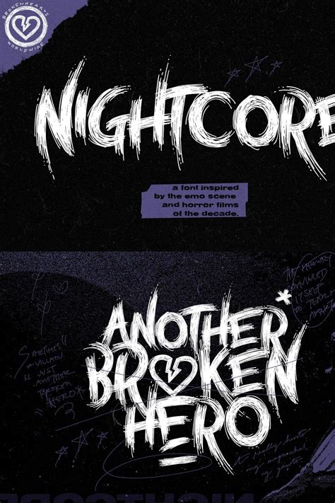 Nightcore Emo Horror Font Masterbundles