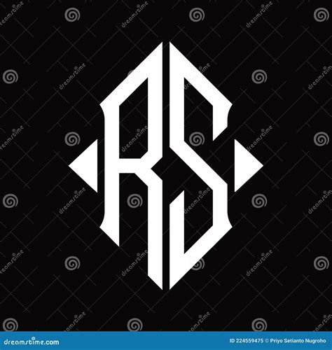 Rs Logo Monogramm Mit Schild Form Isoliert Design Schablone Vektor ...