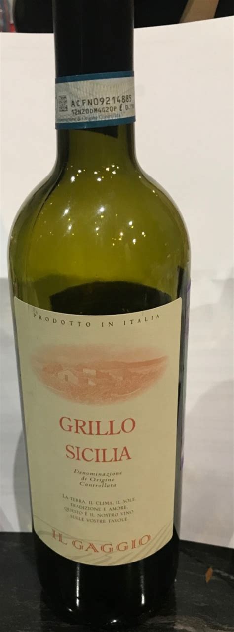 Вино белое сухое Il GAGGIO Natale Verga, Grillo, Sicilia DOC, 2021 | отзывы