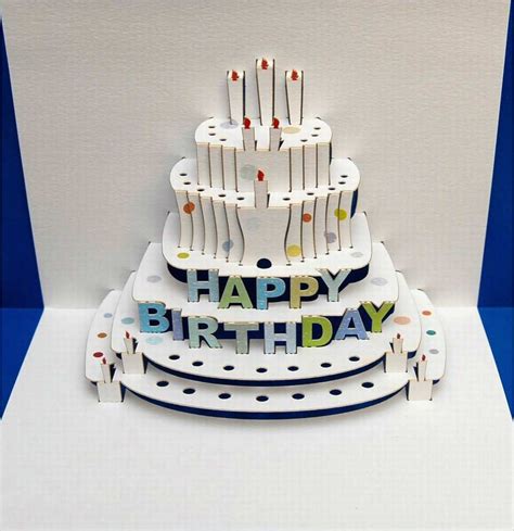 Pop Up Karte Torte Vorlage Gut Pop Up 3d Karte Geburtstagskarte