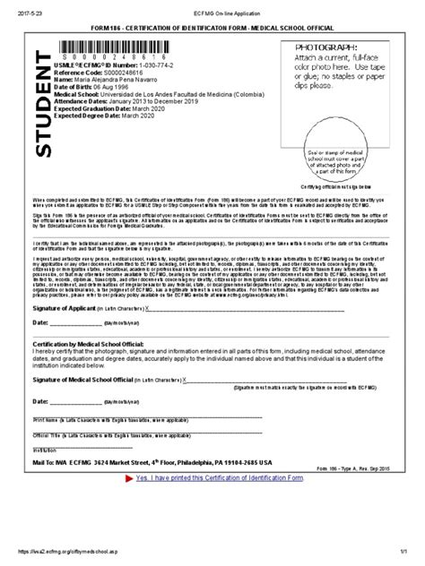Application For Ecfmg Certification Printable Form Printable Forms