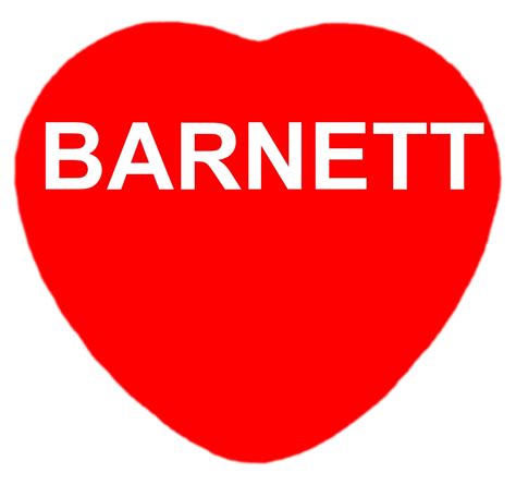 I Love Barnett Button. Fun Heart Shaped Button for Barnett Family ...
