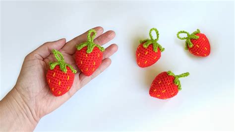 🍓 Как вязать Брелок Клубника крючком🍓Вязаная ягодка амигуруми🍓Вязаная