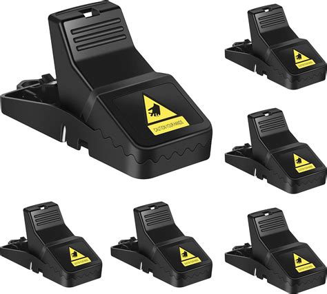 Amazon.com : Briteen Mouse Traps Indoor Outdoor - 6 Pack Plastic Mouse Rat Trap for Home ...