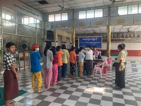 အောင်မြေသာစံမြို့နယ်တွင် အသက် ၁၅ နှစ်နှင့် ၁၈ နှစ်ကြားရှိ ပြည်သူများအား ကိုဗစ် ၁၉ ကာကွယ်ဆေး