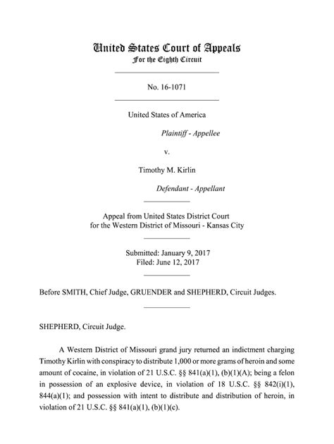 Fillable Online Ecf Ca8 Uscourts Before SMITH Chief Judge GRUENDER