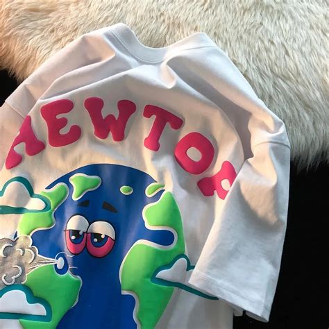 여성용 반팔 티셔츠 재미있는 그래피티 글자 프린트 디자인 루즈한 반팔 탑 인스타그램 상의 여름 신상 Aliexpress