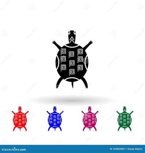 Het Geverfde Mexicaanse Tortoise Pictogram Met Meerdere Kleuren