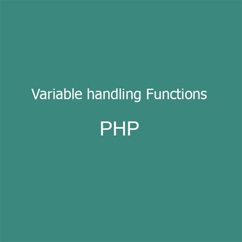 Các hàm xử lý biến trong PHP Code Tu Tam