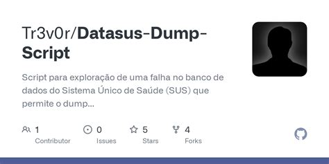 Github Tr3v0rdatasus Dump Script Script Para Exploração De Uma
