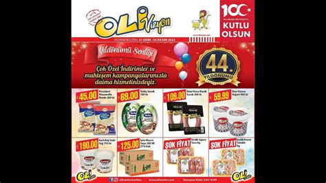 Oli Center Kampanyalar 31 Ekim 05 Kasım 2023 YouTube