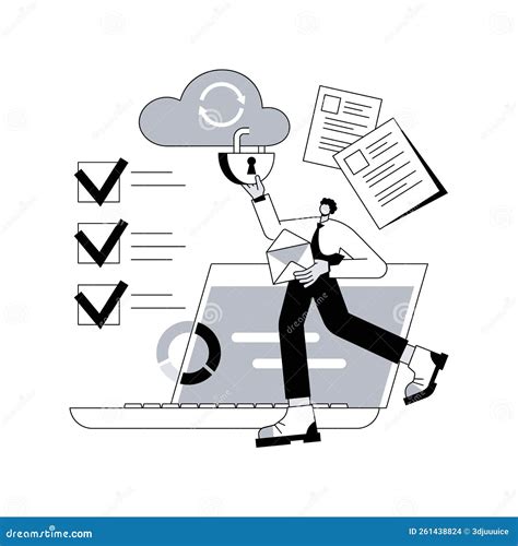Cloud Security Abstract Concept Vector Illustration Stock Vector Illustration Of Encrypted