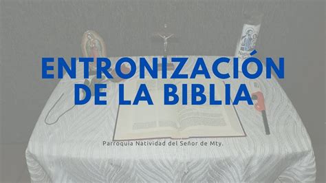 Entronización De La Biblia Youtube