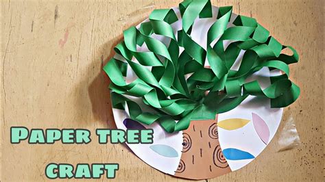 Paper Tree Craft With Paper Strips Ii Easycraft Papertreecrat Youtube