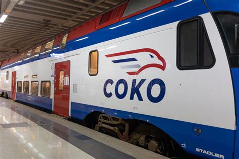 Main Train Station Prokop And High Speed Train Soko Ready To Travel To