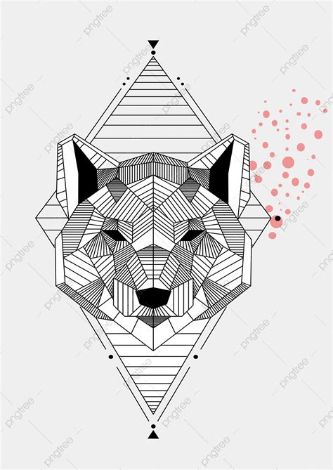 Geometric Wolf Design